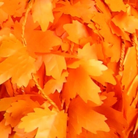 The Ribbon People Orange Fall Maple Wired Craft Ribbon Garland 1" x 108 ...