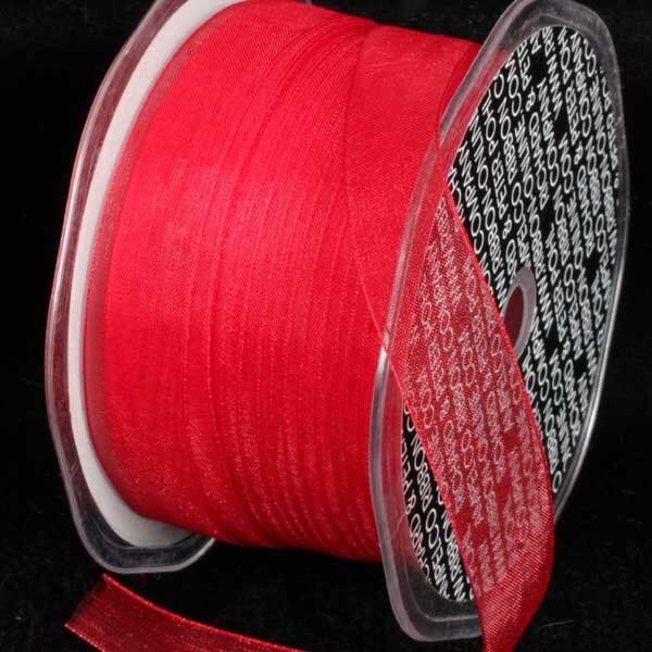 The Ribbon People Blood Red Solid Organdy Craft Ribbon 0.25" x 200 ...