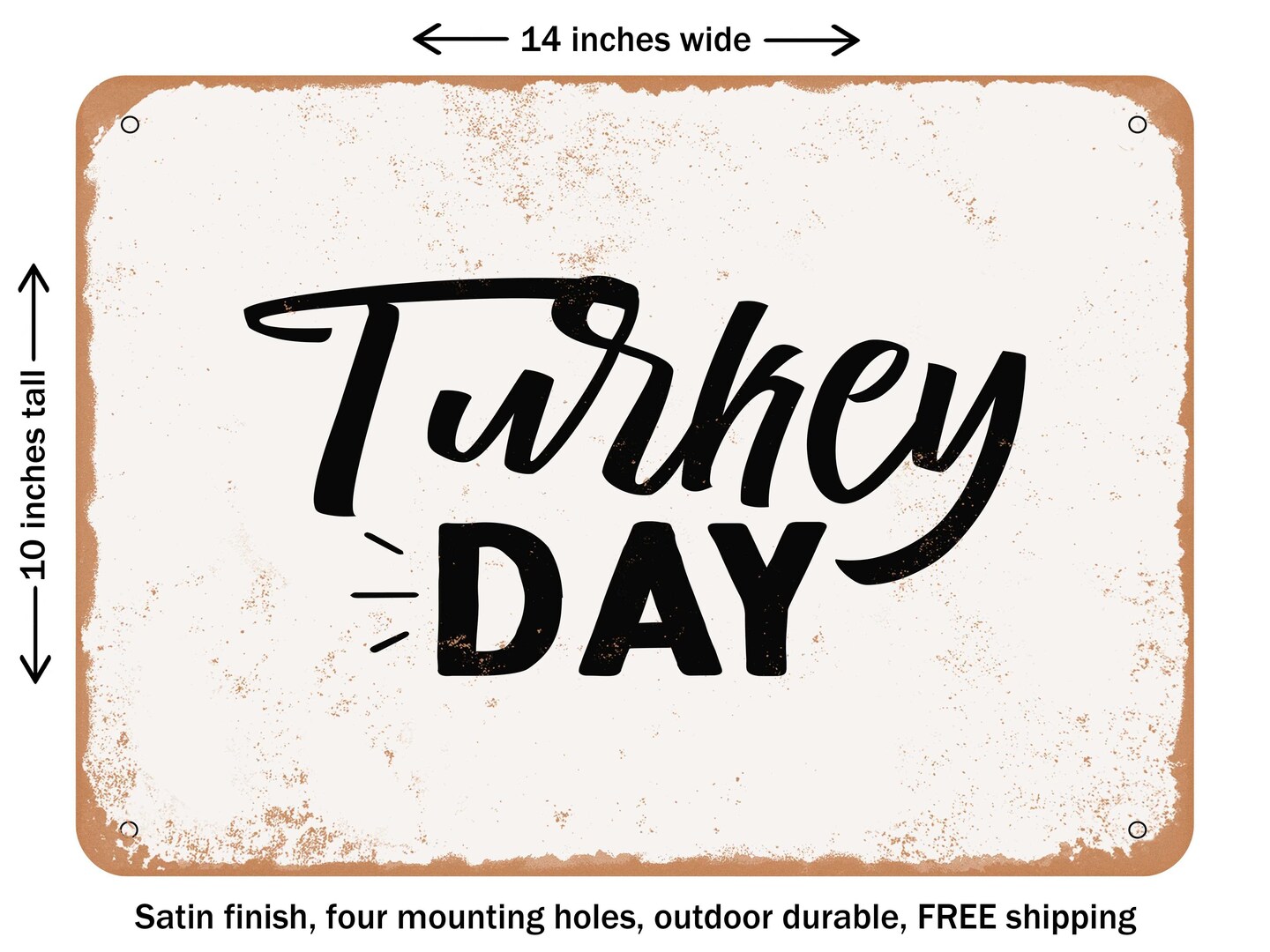 DECORATIVE METAL SIGN - Turkey Day - Vintage Rusty Look | Michaels