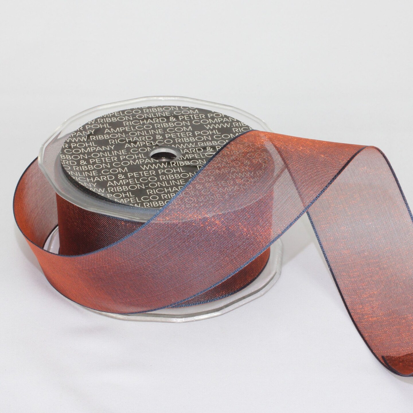 The Ribbon People Sheer Terra Cotta Crystal Wired Edge Craft Ribbon 1.5 ...