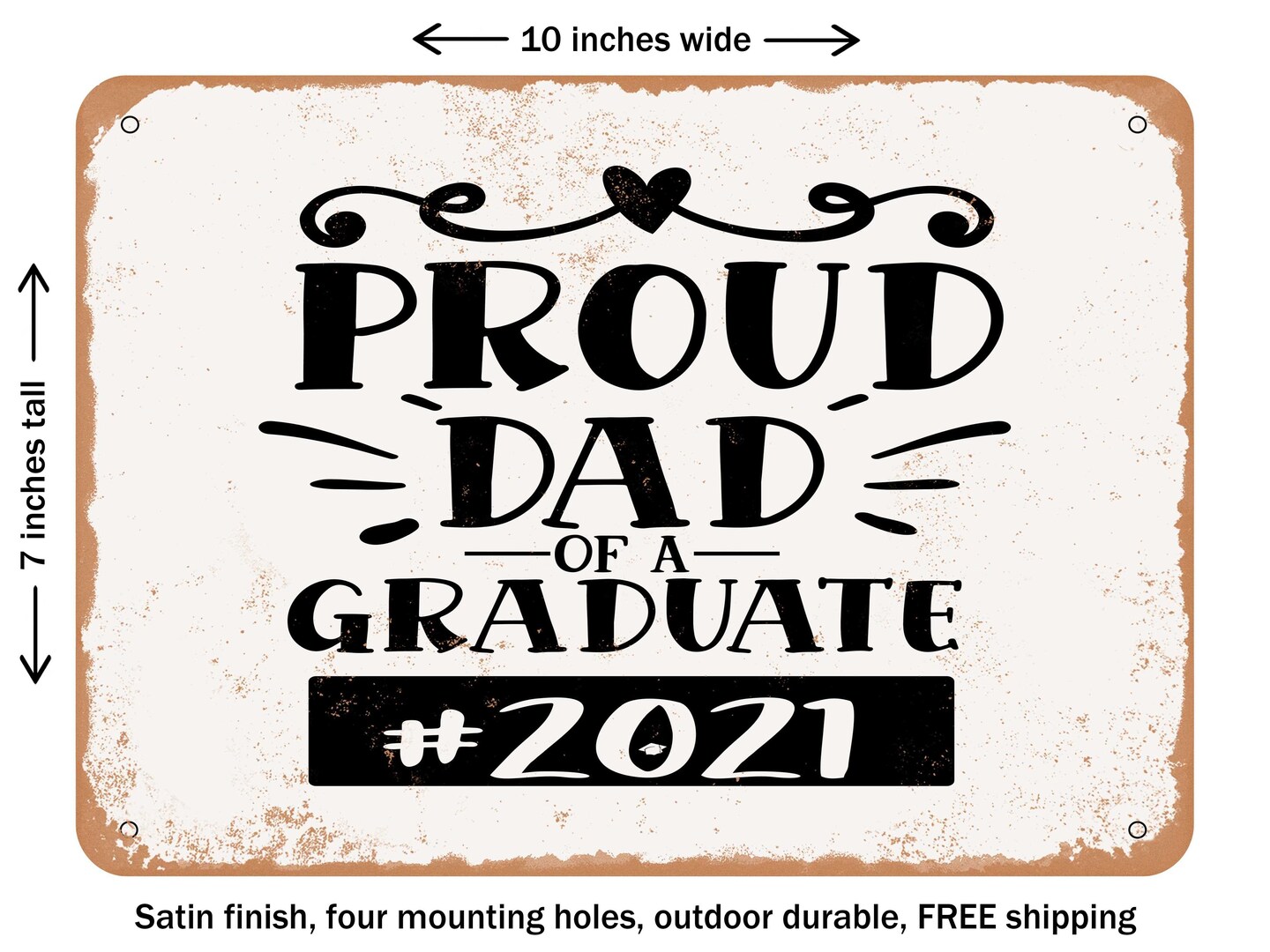 DECORATIVE METAL SIGN - Proud Dad - Vintage Rusty Look | Michaels