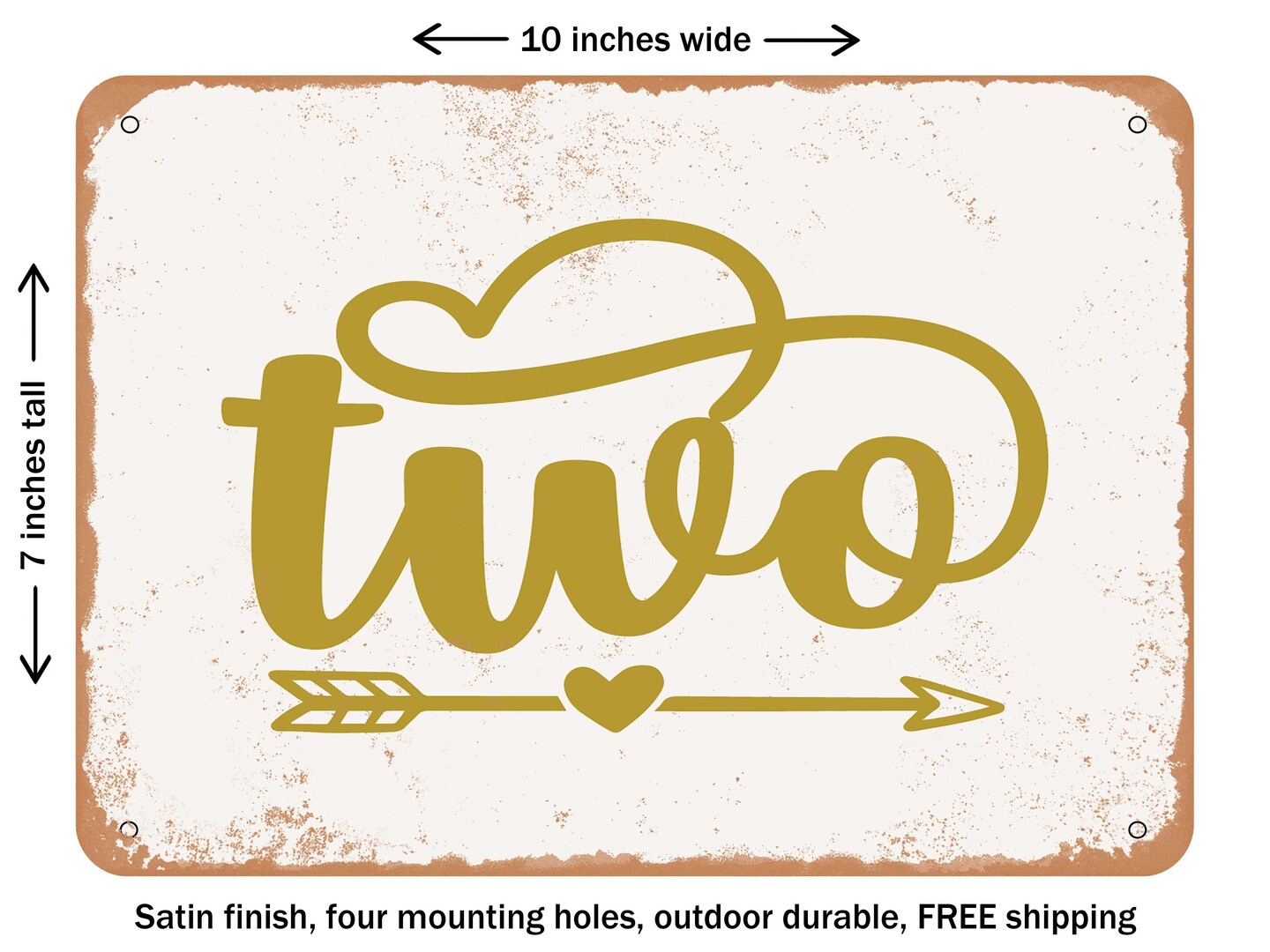 DECORATIVE METAL SIGN - Wild and One - 2 - Vintage Rusty Look, Size: 7 ...