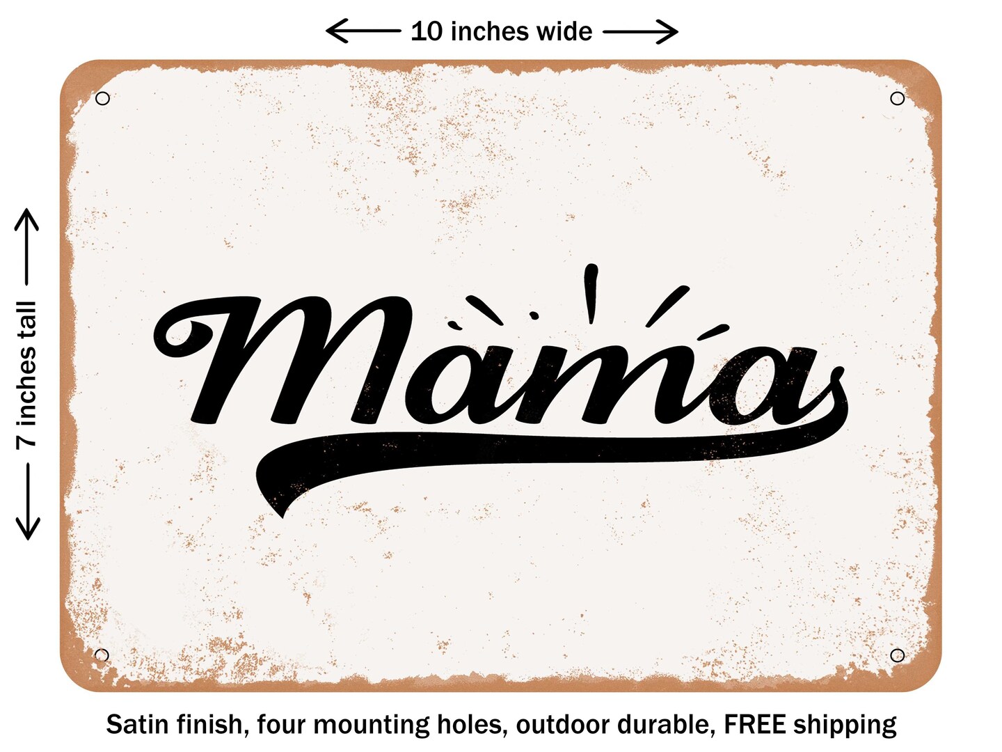 DECORATIVE METAL SIGN - Mama - Vintage Rusty Look | Michaels