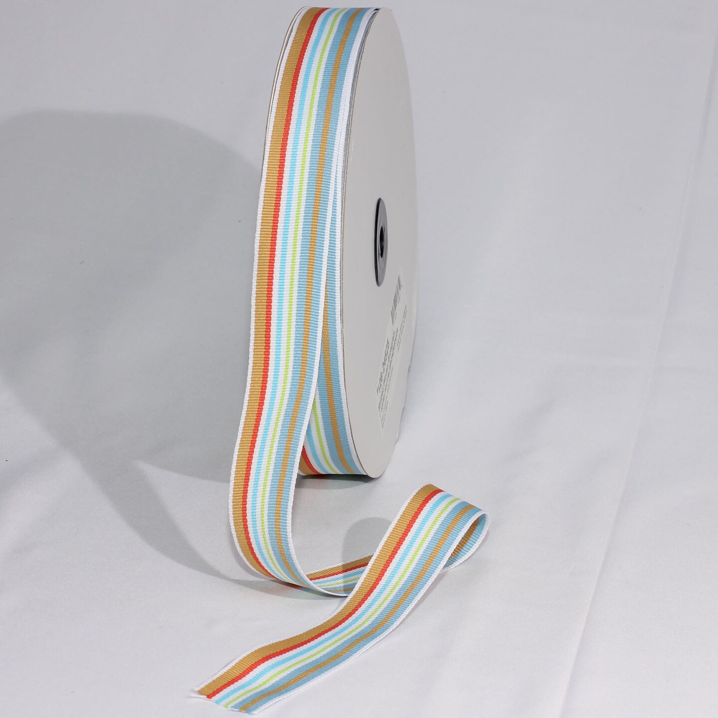 The Ribbon People White and Brown Striped Woven Grosgrain Craft Ribbon ...