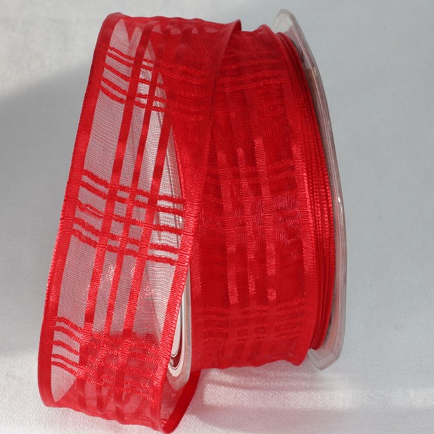 The Ribbon People Red Plaid Patterned French Wired Craft Ribbon 1.5" x ...