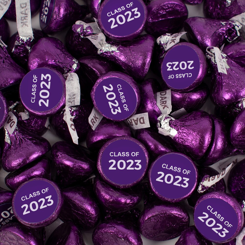 324ct Purple Graduation Stickers Class of 2023 for Hershey's Kisses or ...