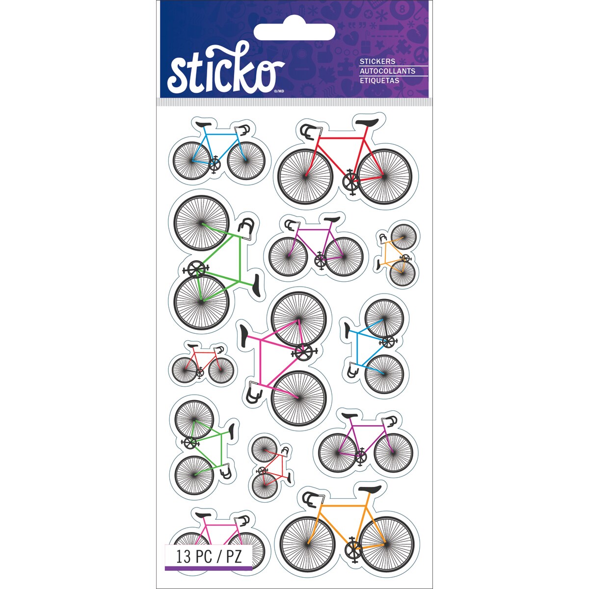 Sticko Stickers-Colorful Bicycles | Michaels