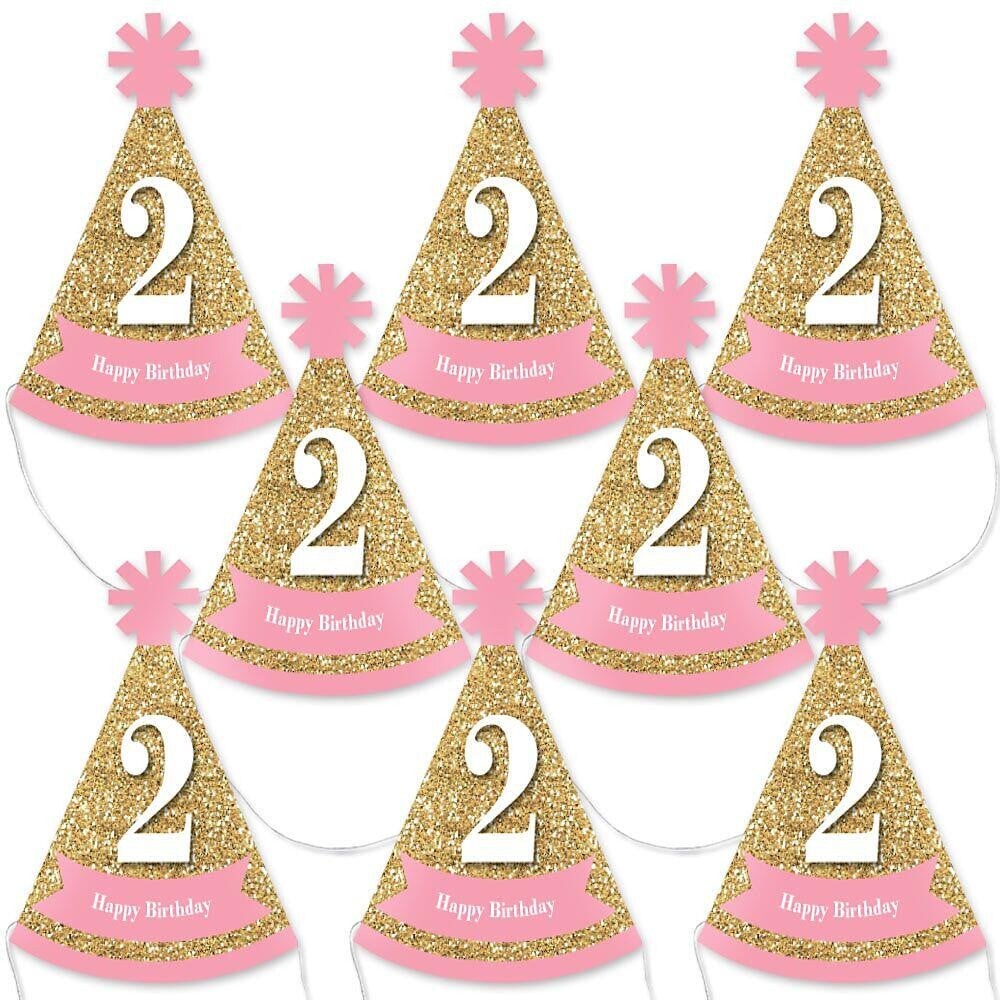 Big Dot of Happiness 2nd Birthday Girl - Two Much Fun - Mini Cone ...