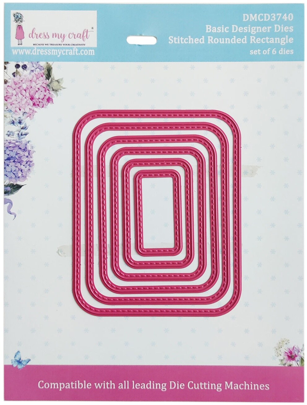 Dress My Craft Basic Designer Dies-Stitched Rounded Rectangle | Michaels