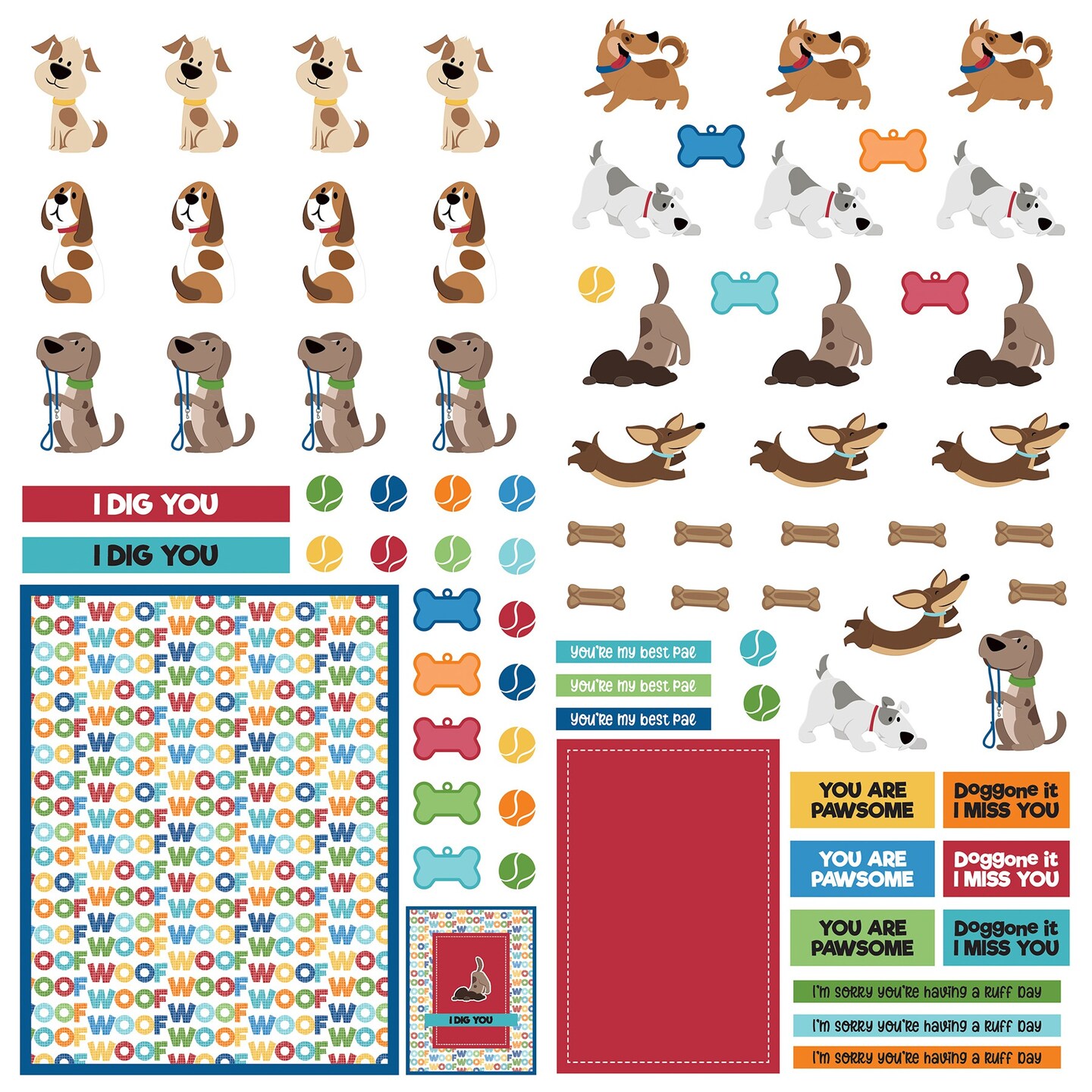 Dog Lover Cardstock Die-Cut Sheet 12"X12"- | Michaels