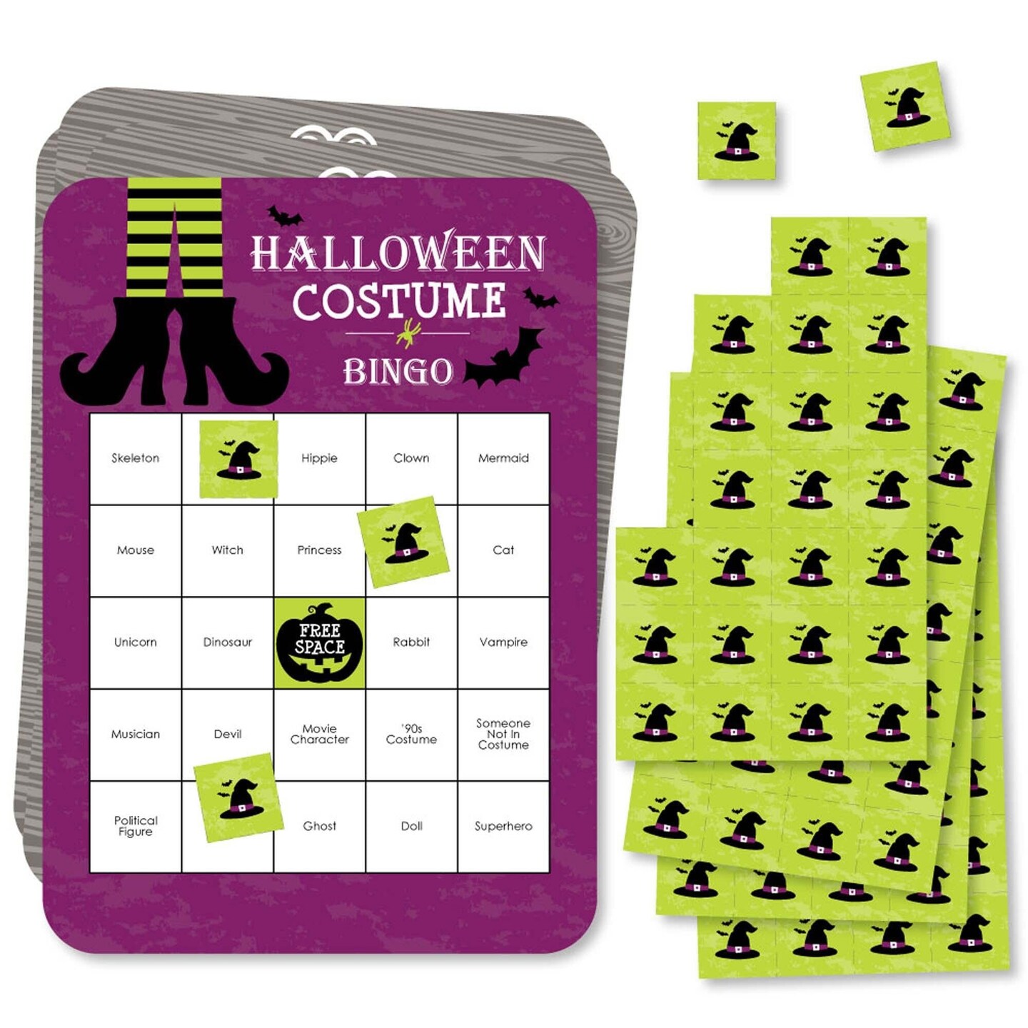 Big Dot of Happiness Happy Halloween - Bar Bingo Cards and Markers ...