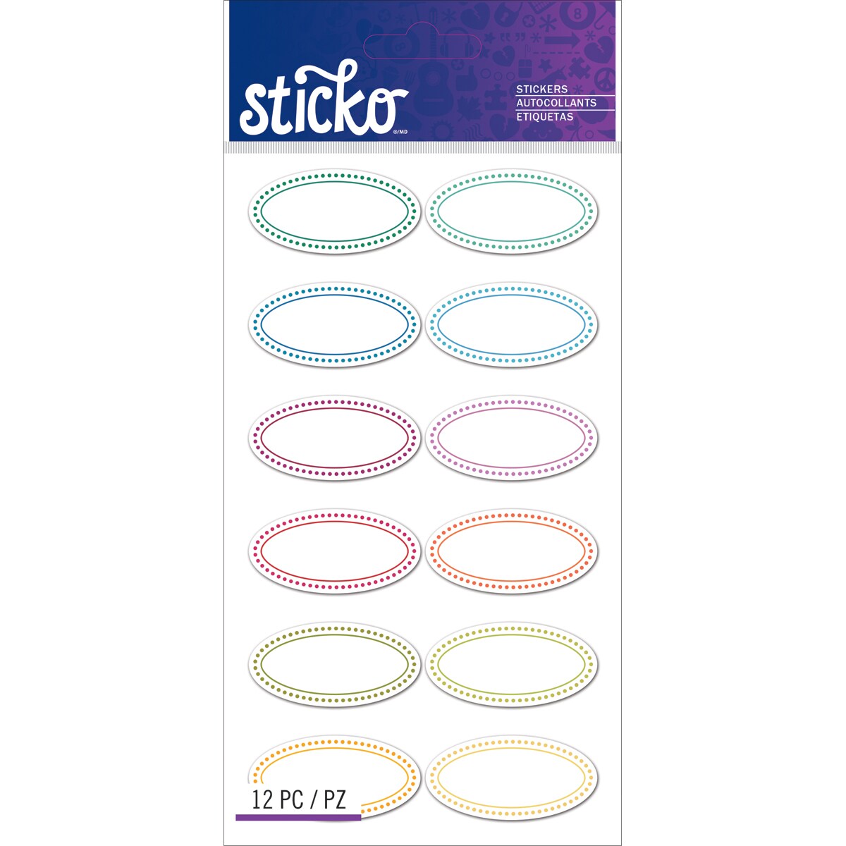 Sticko Label Stickers-Color Ovals | Michaels