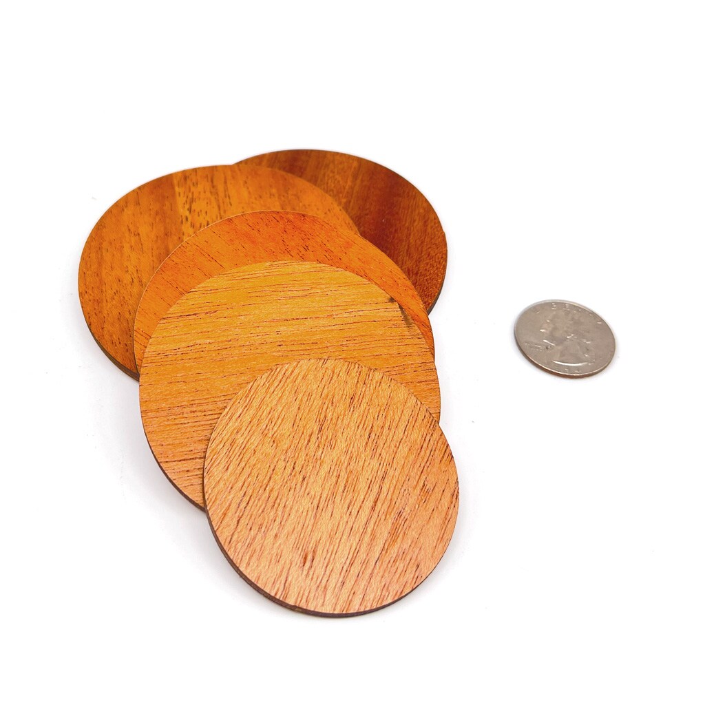 Round Circles - Mixed Wood Finishes - 12 Pieces - Hobby Craft Supplies ...