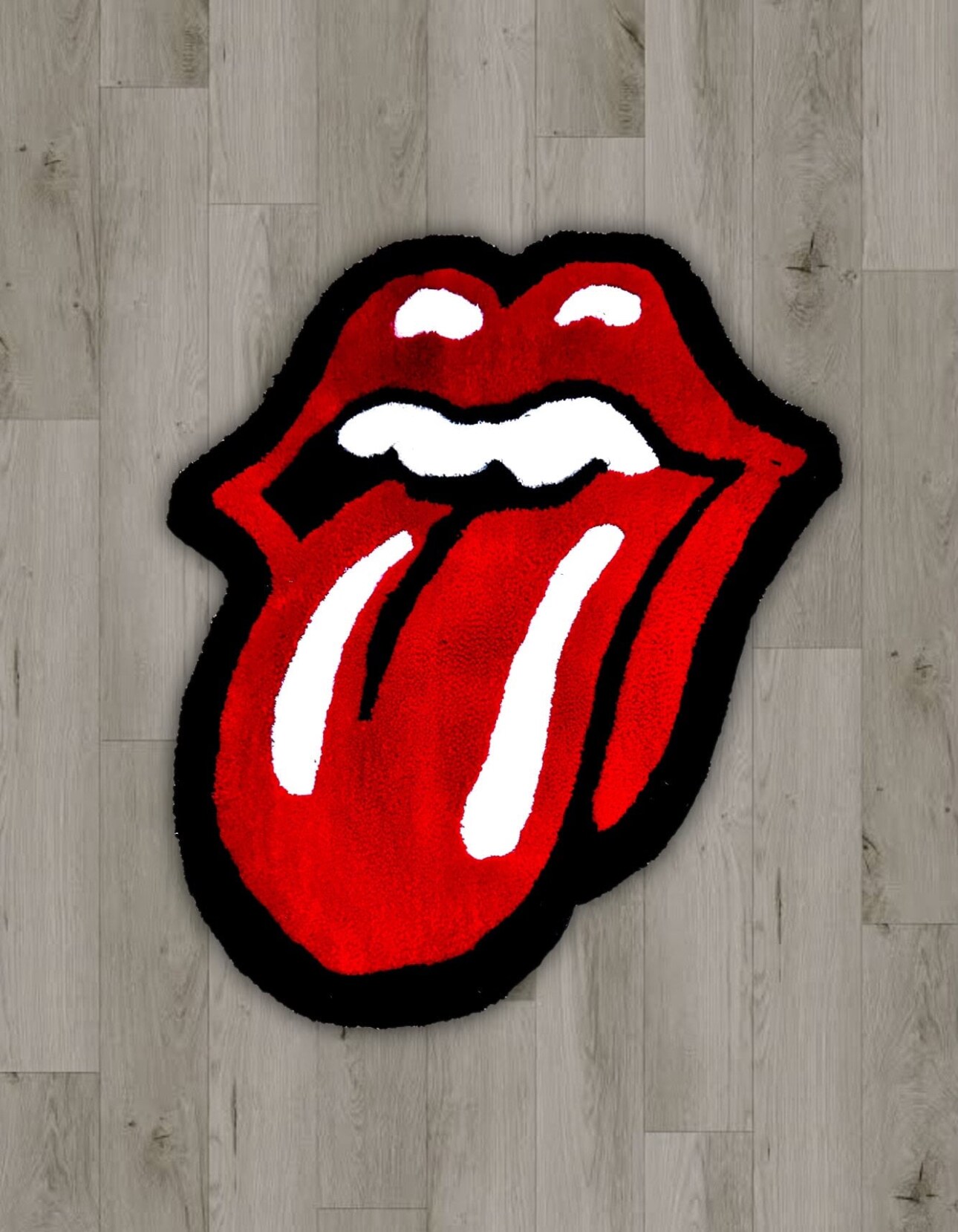 Tufted Rolling Stones Rug, Wall Art Decor, Handmade Gift for Rock Music ...