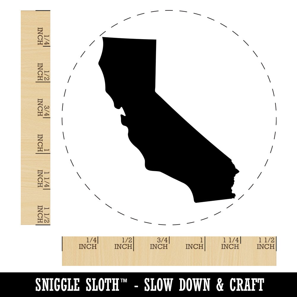 California State Silhouette Self-Inking Rubber Stamp for Stamping ...