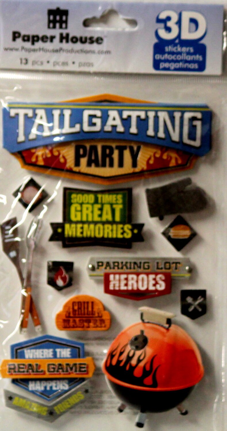 Paper House Tailgating Party Dimensional Stickers | Michaels