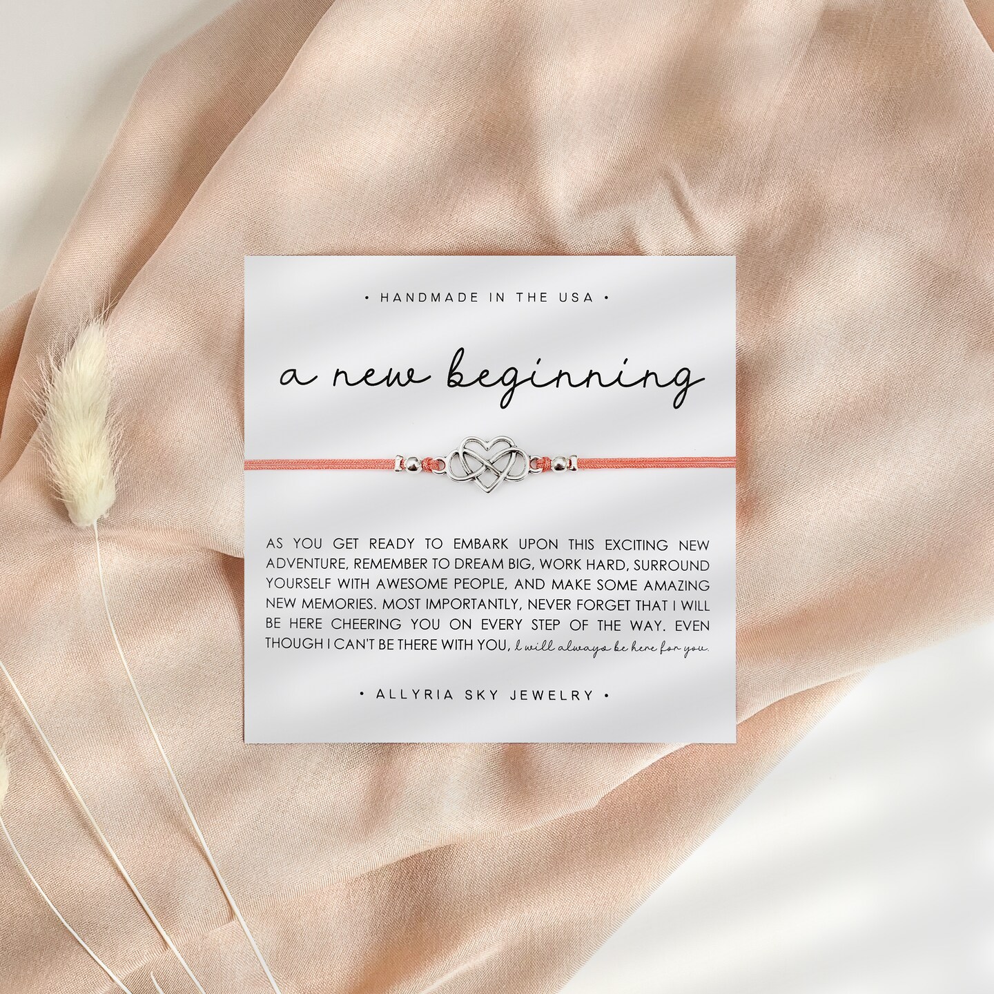 Best Friend Gift Bracelet with "A New Beginning" Card, Congratulations ...