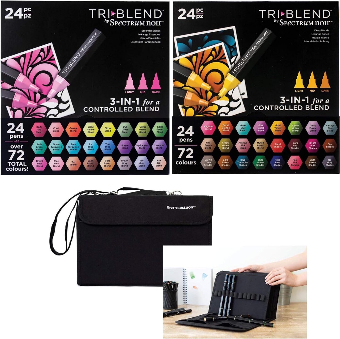 Spectrum Noir Triblend Marker Ultimate 49 Piece Bundle - 48 Triblend ...