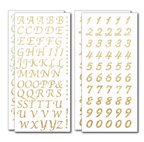 Grad Cap Topper Peel and Stick Glitter Alphabet Letter Stickers for ...