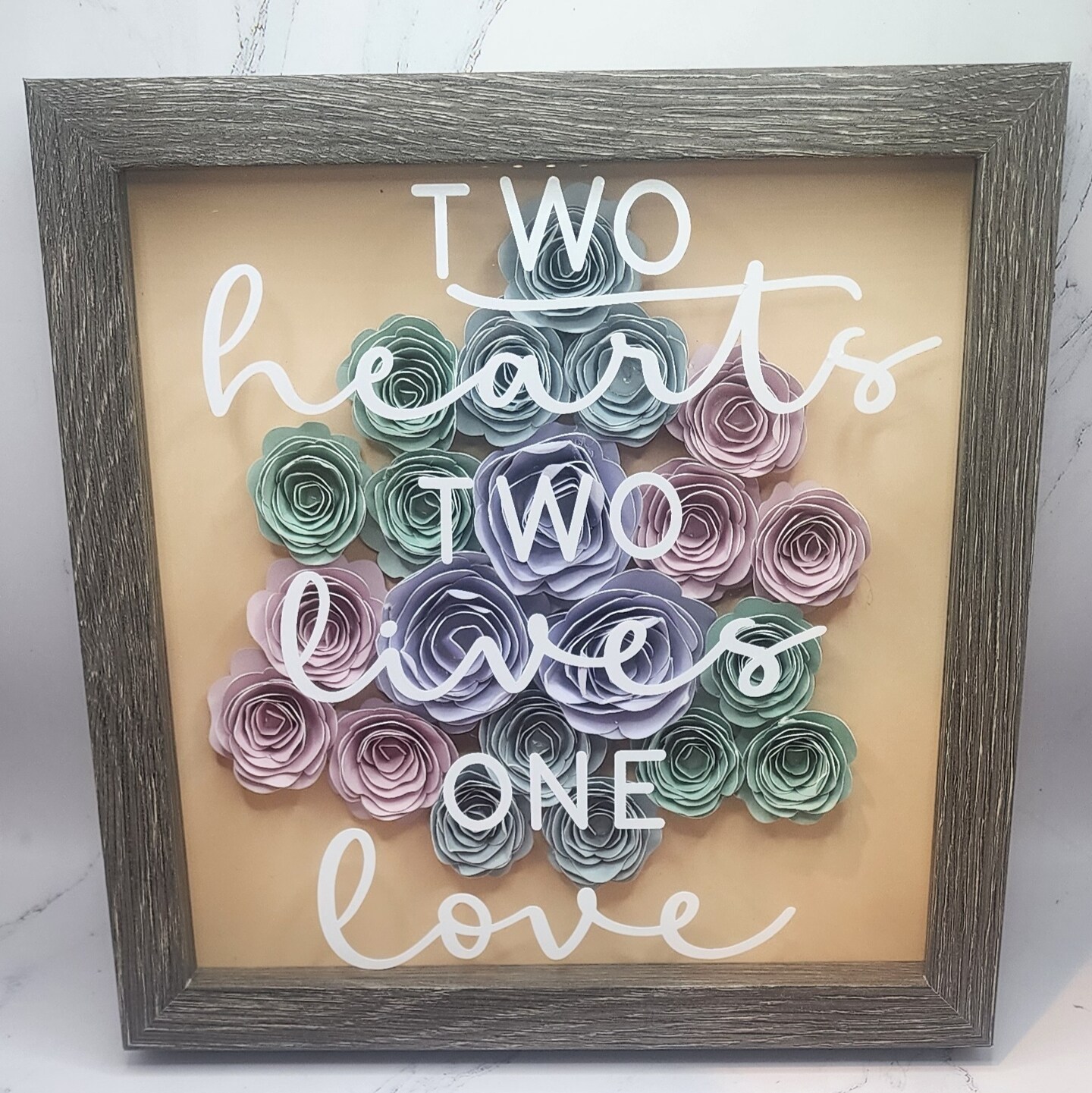 8x8 paper flower shadow box MakerPlace by Michaels