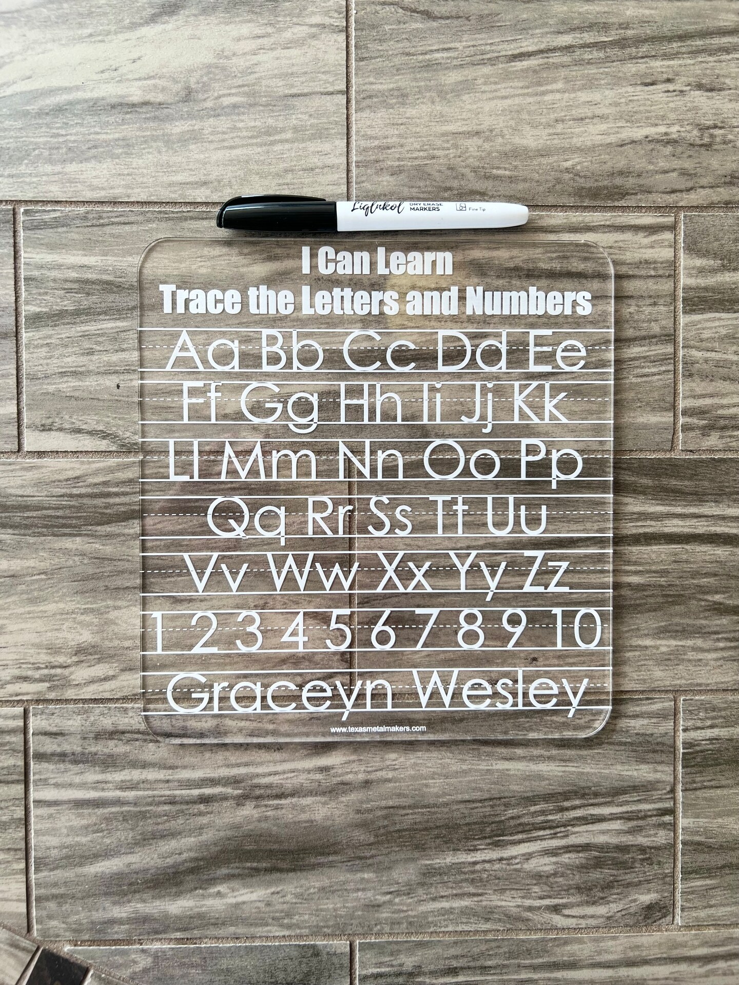Dry Erase Letter Number and Name Tracing Board | Washable Writing Board ...