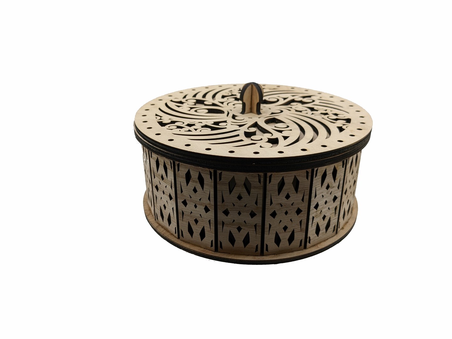 Round Decorative Wooden Box with Lid | MakerPlace by Michaels