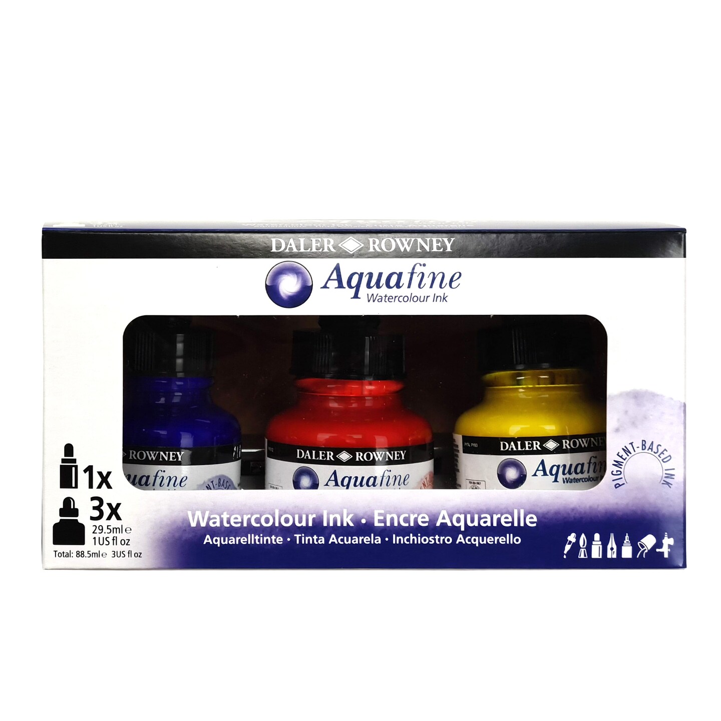 Daler-Rowney Aquafine Watercolor Ink Set, 3-Color Starter Set | Michaels