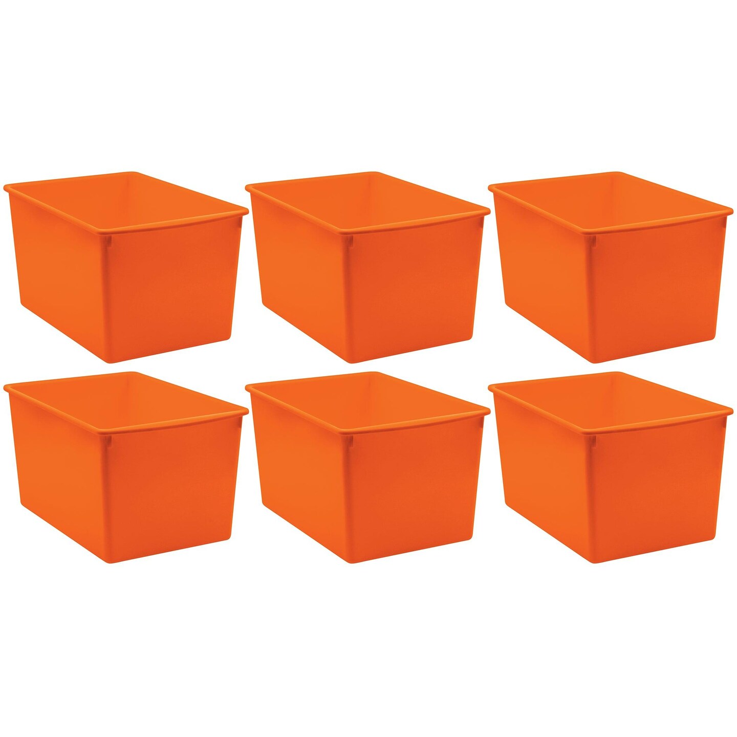 Plastic Multi-Purpose Bin, Orange, Pack of 6 | Michaels