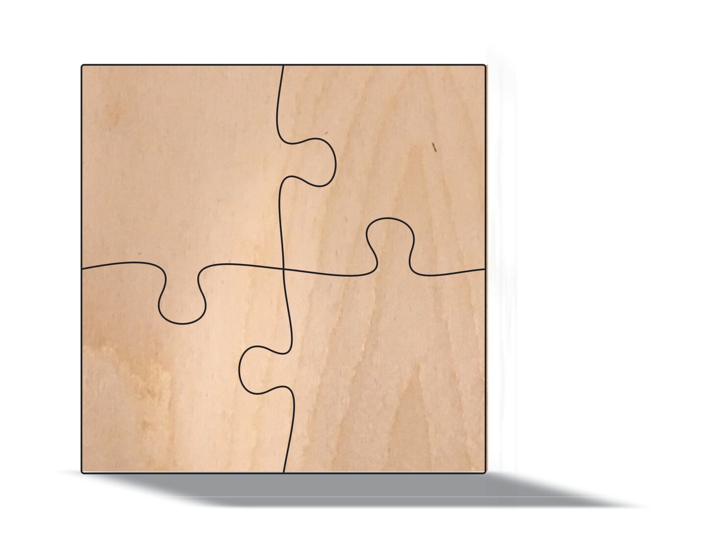 Four Piece Blank Wooden Puzzle, Multiple Sizes and Wood Thickness, Home ...