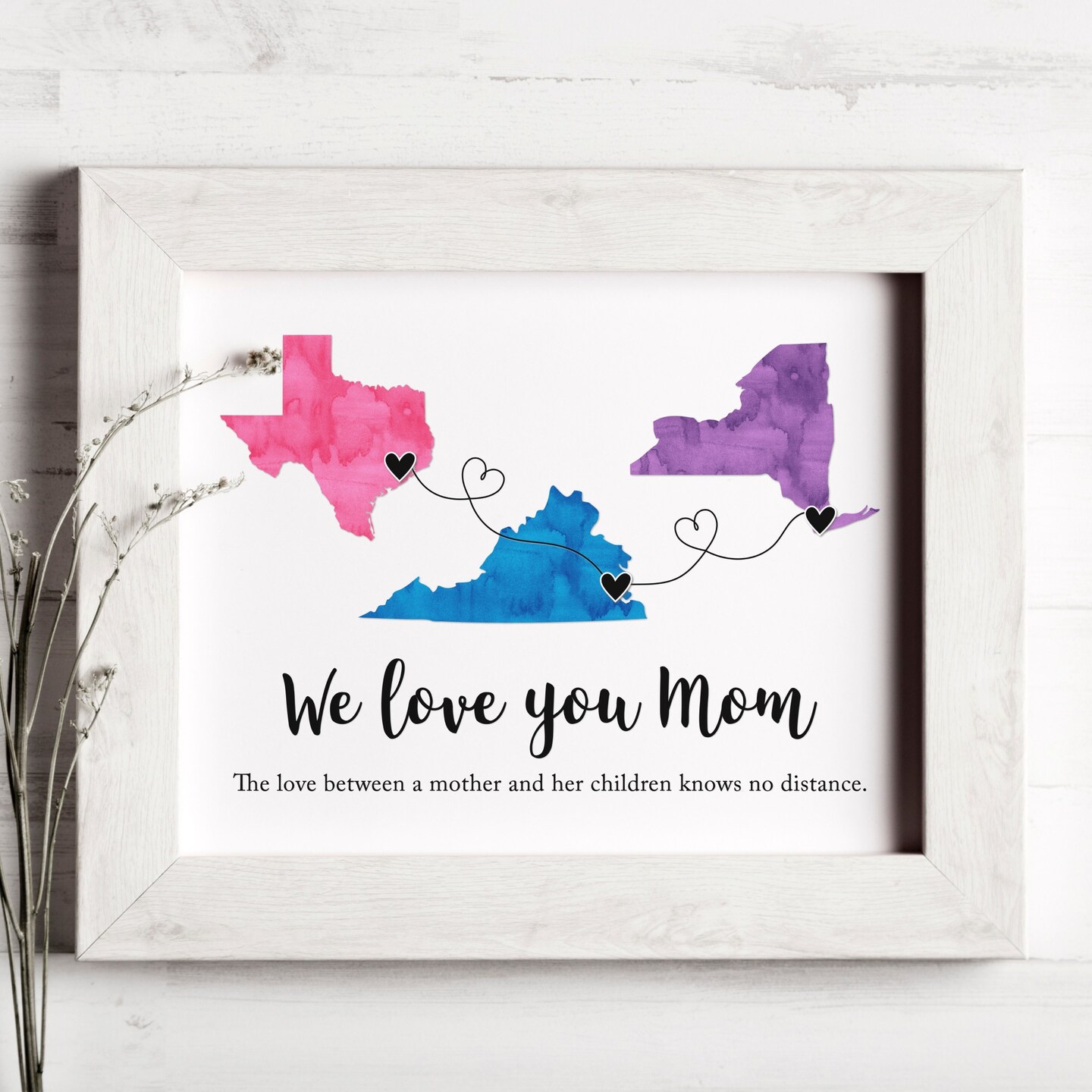 Mother and Children Sign, Personalized Mother's Day Gift, Heartfelt ...