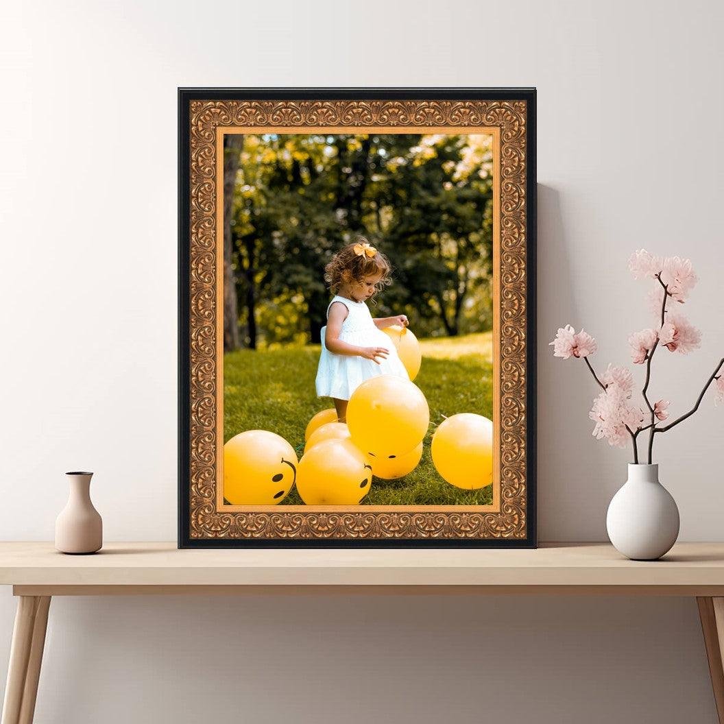 Ornate Gold Picture Frame With Black Outside Lip | Michaels