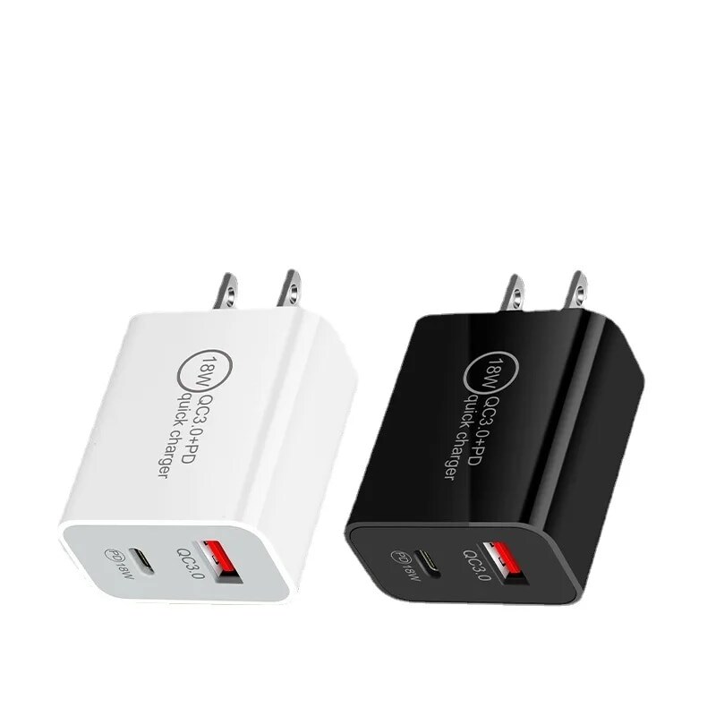 PD Power Adapter | Max Output 2.1A (1 USB C & 1 USB) Fast Charger ...