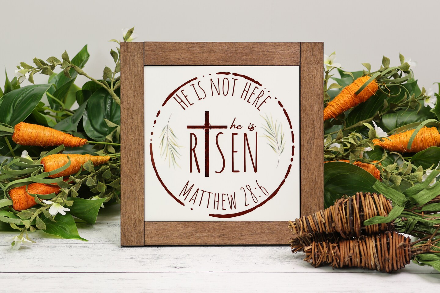 Handmade Wood Interchangeable Sign - Easter Sign - Spring Sign - 8x8 ...