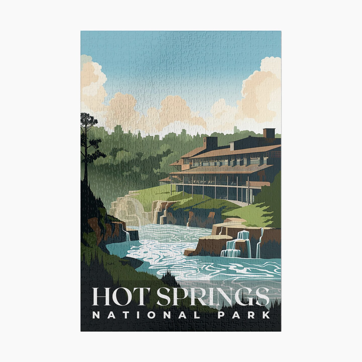 Hot Springs National Park Jigsaw Puzzle, Family Game, Holiday Gift | S1 ...