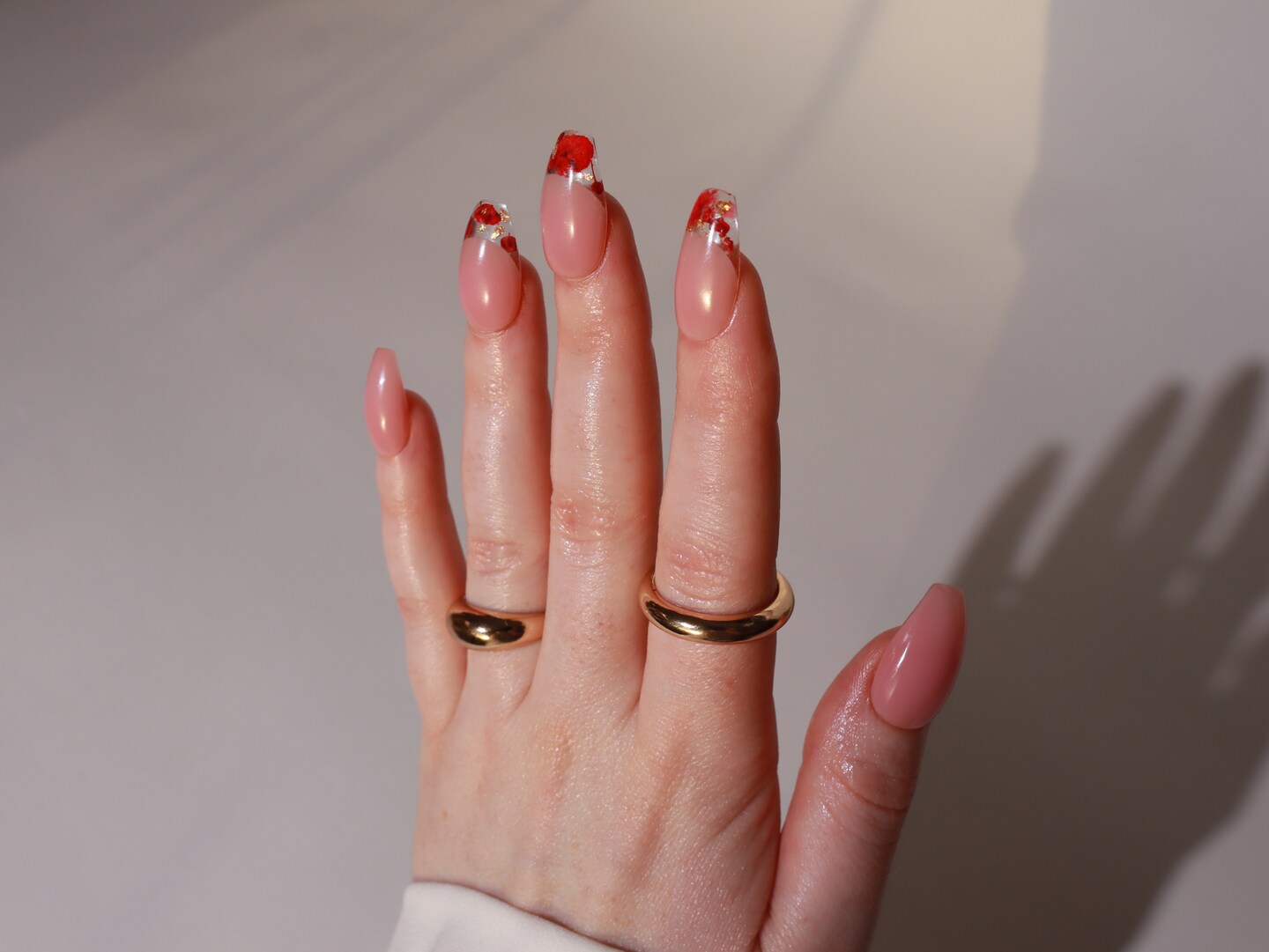 Handmade Press on Nails | Real Dried Flowers Encapsulated Hard Gel Press on Nails | Sculpted ...