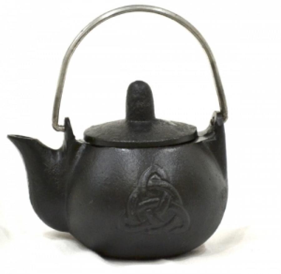 G01-BR85C Triquetra Cast Iron Kettle look Cauldron 4" L | MakerPlace by ...