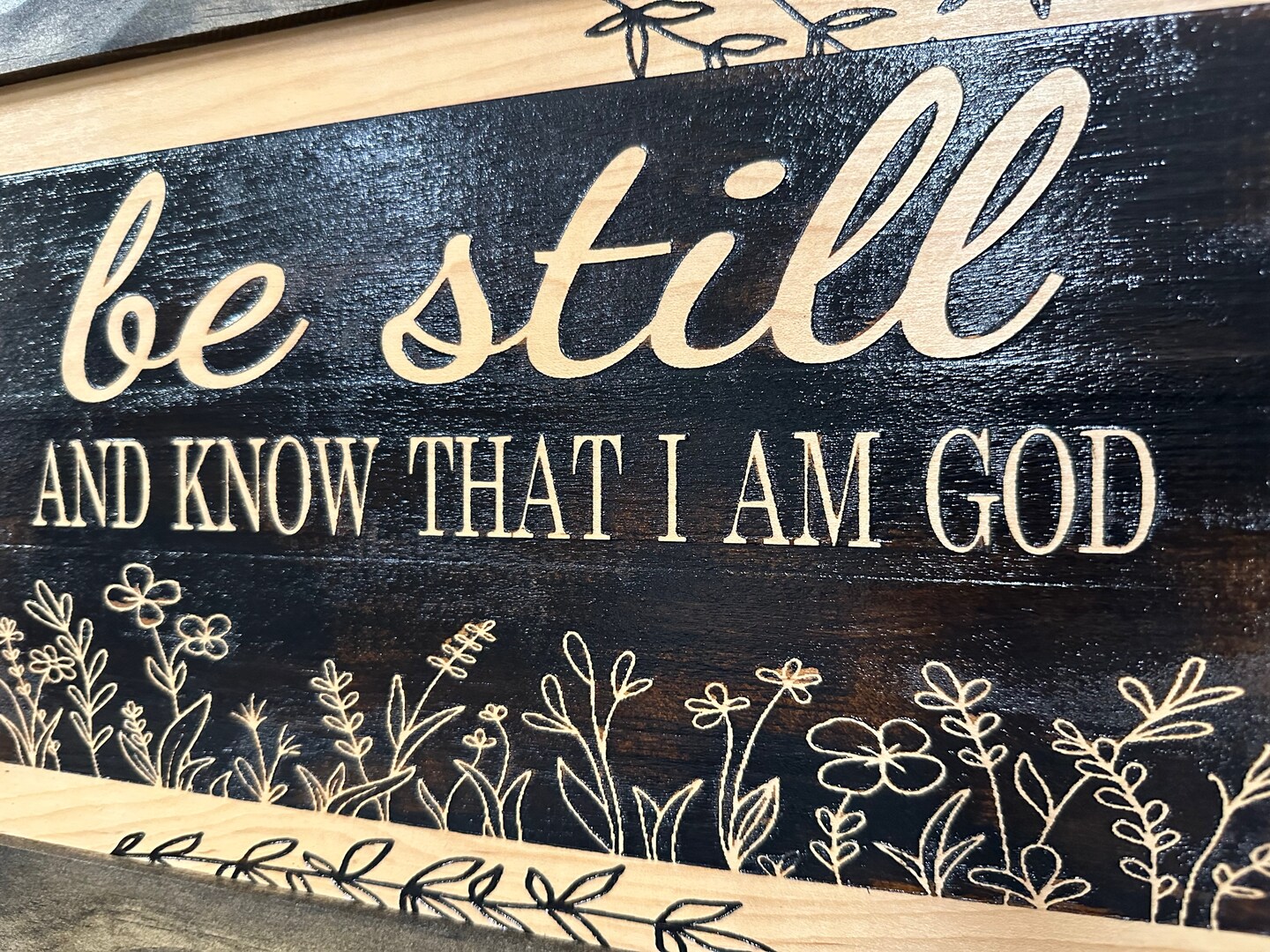 Bible Verse Decorative and Secure Wall-Mounted Gun Cabinet - Be Still ...