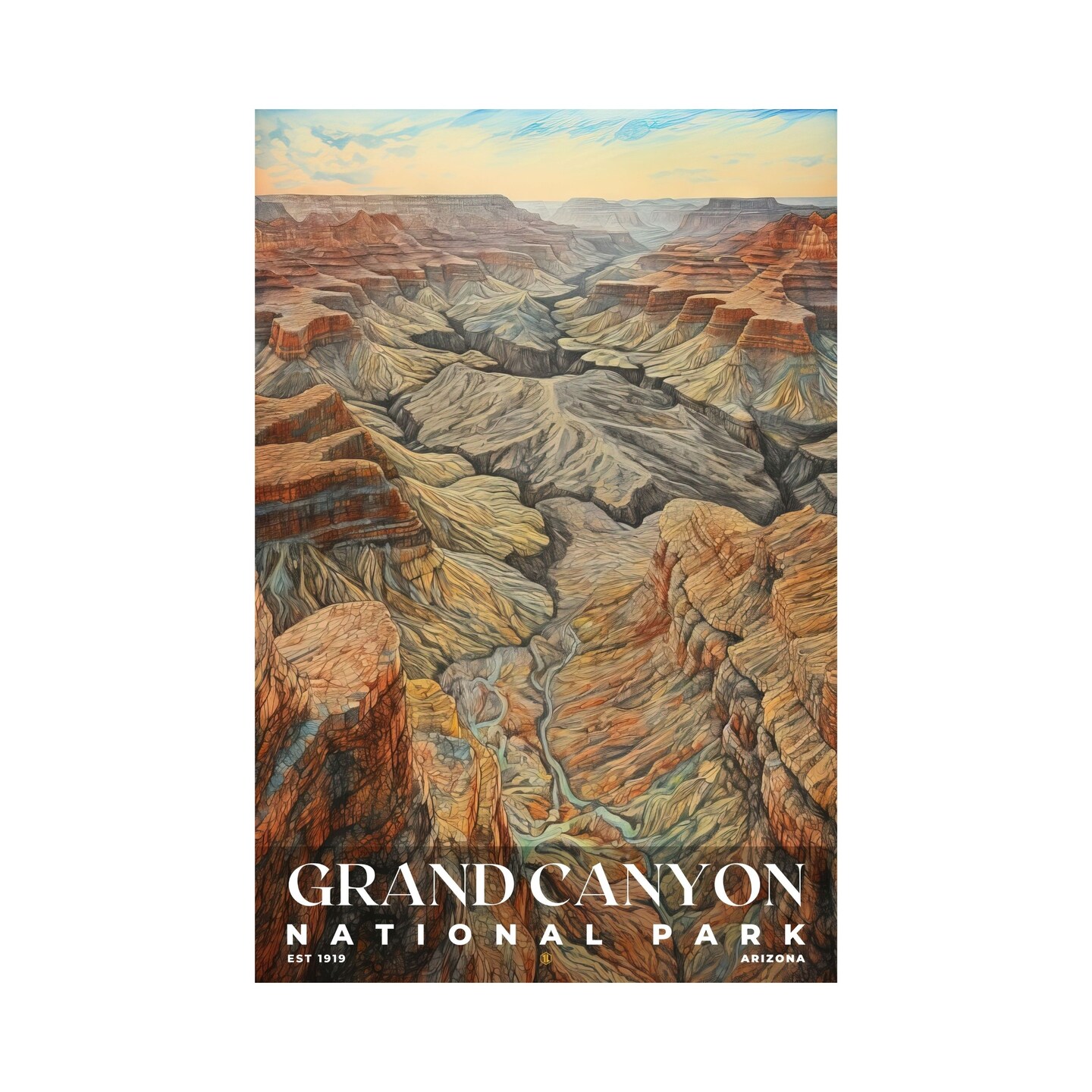 Grand Canyon National Park Poster, Travel Art, Office Poster, Home ...
