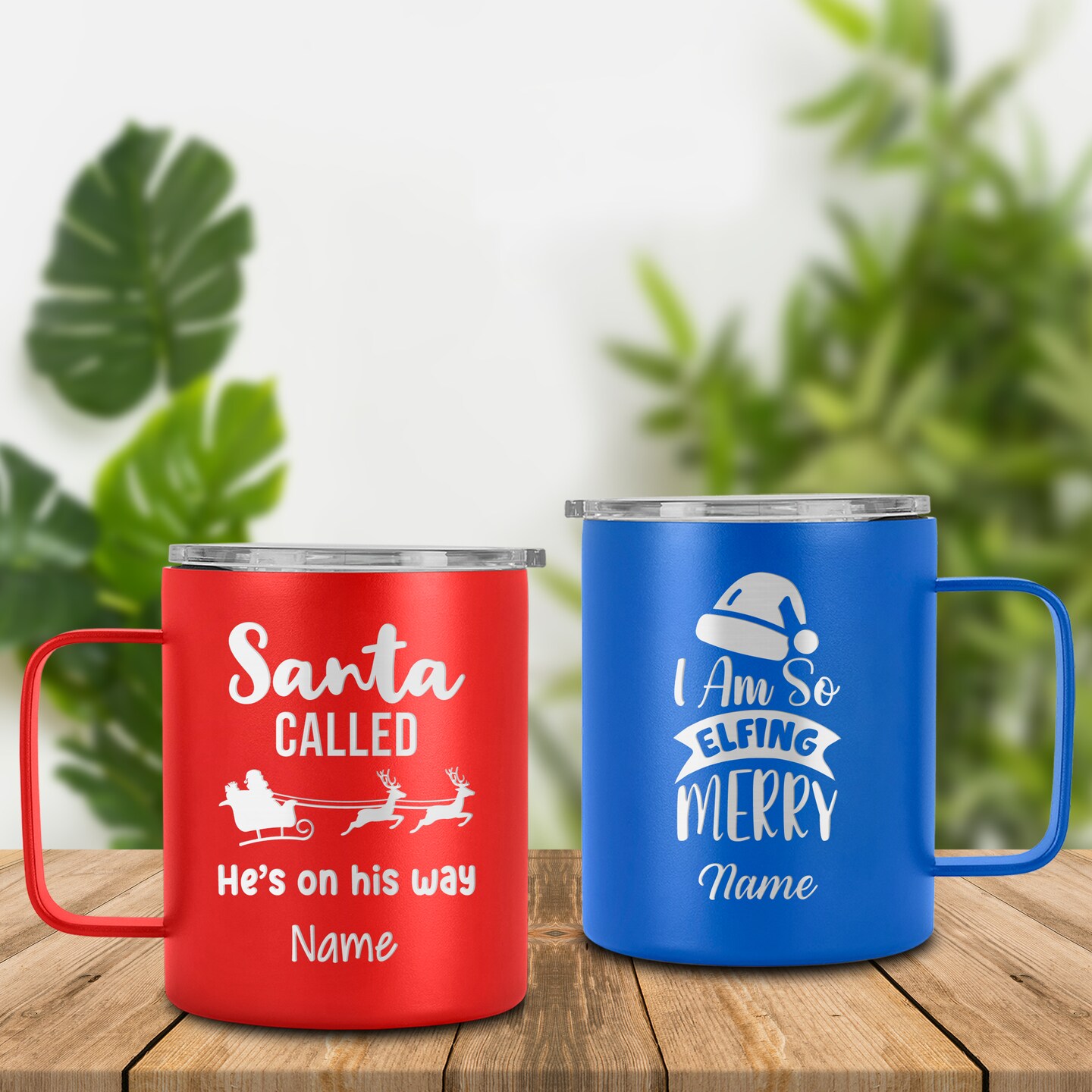 Personalized Christmas Tumbler, Laser Engraved Holiday Mug, Christmas ...