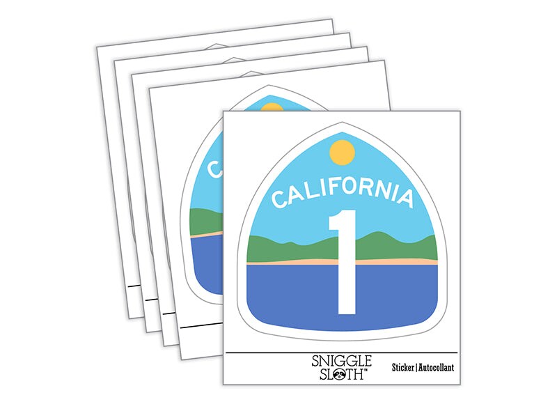California Highway One Pacific Coast Scenery Sign Waterproof Vinyl ...