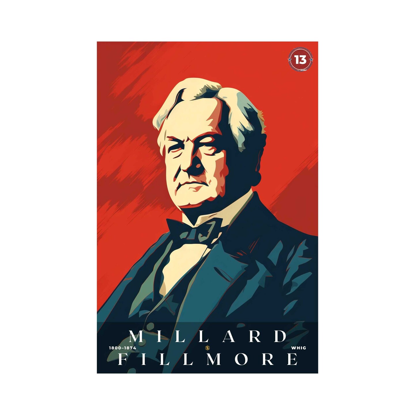 Millard Fillmore Poster, US President Print, Office Poster, Home Decor ...