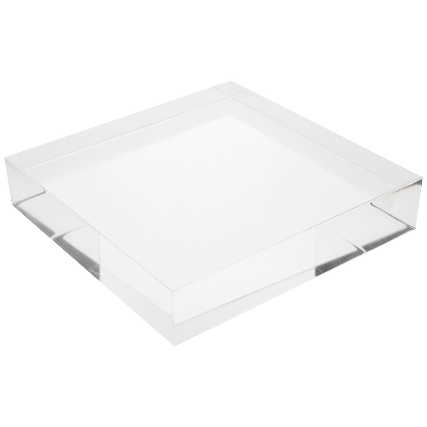 Plymor Clear Polished Acrylic Square Display Block, 1.5" H x 7" W x 7 ...
