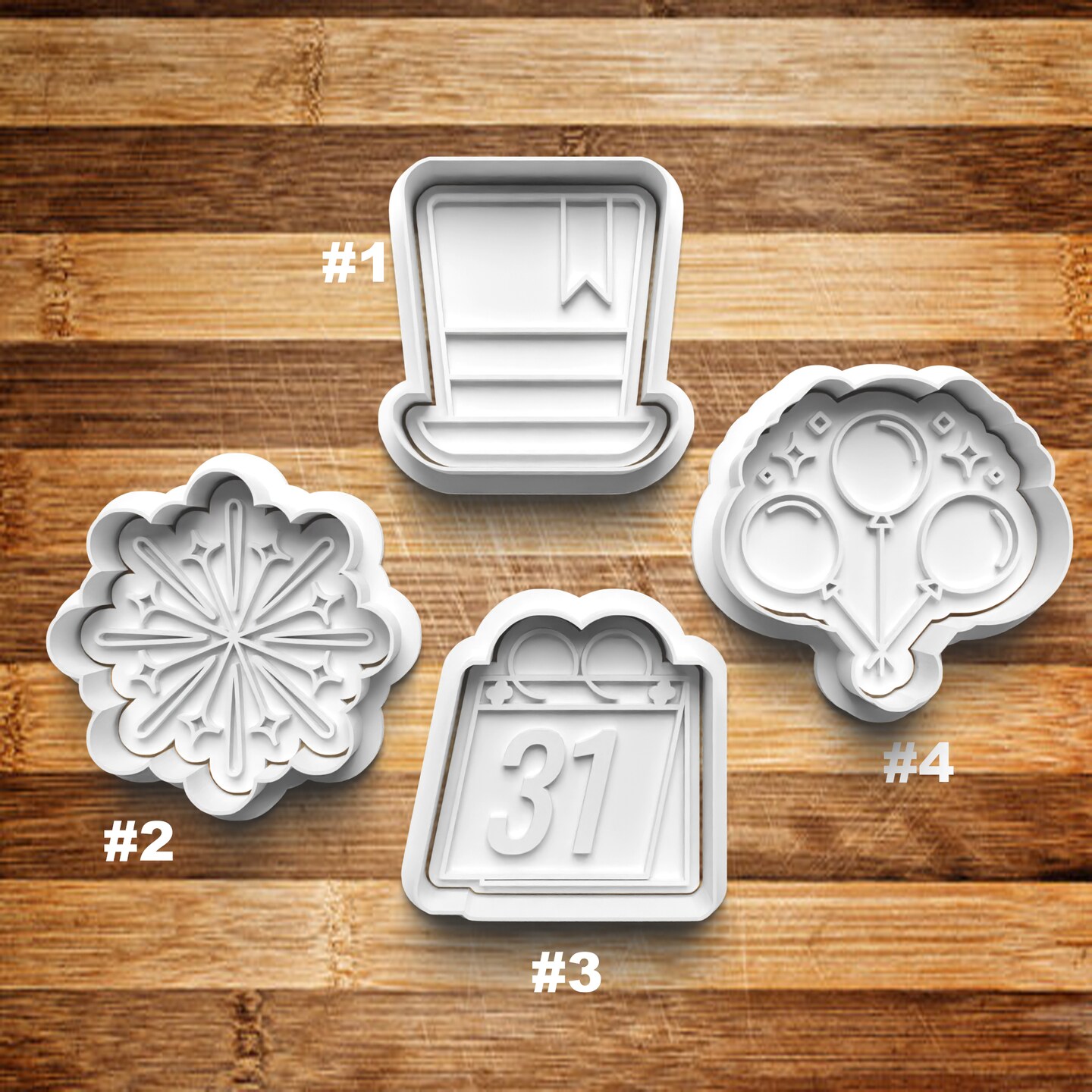 Happy New Year Cookie Cutter | Cookie Stamp | Cookie Embosser | Cookie ...
