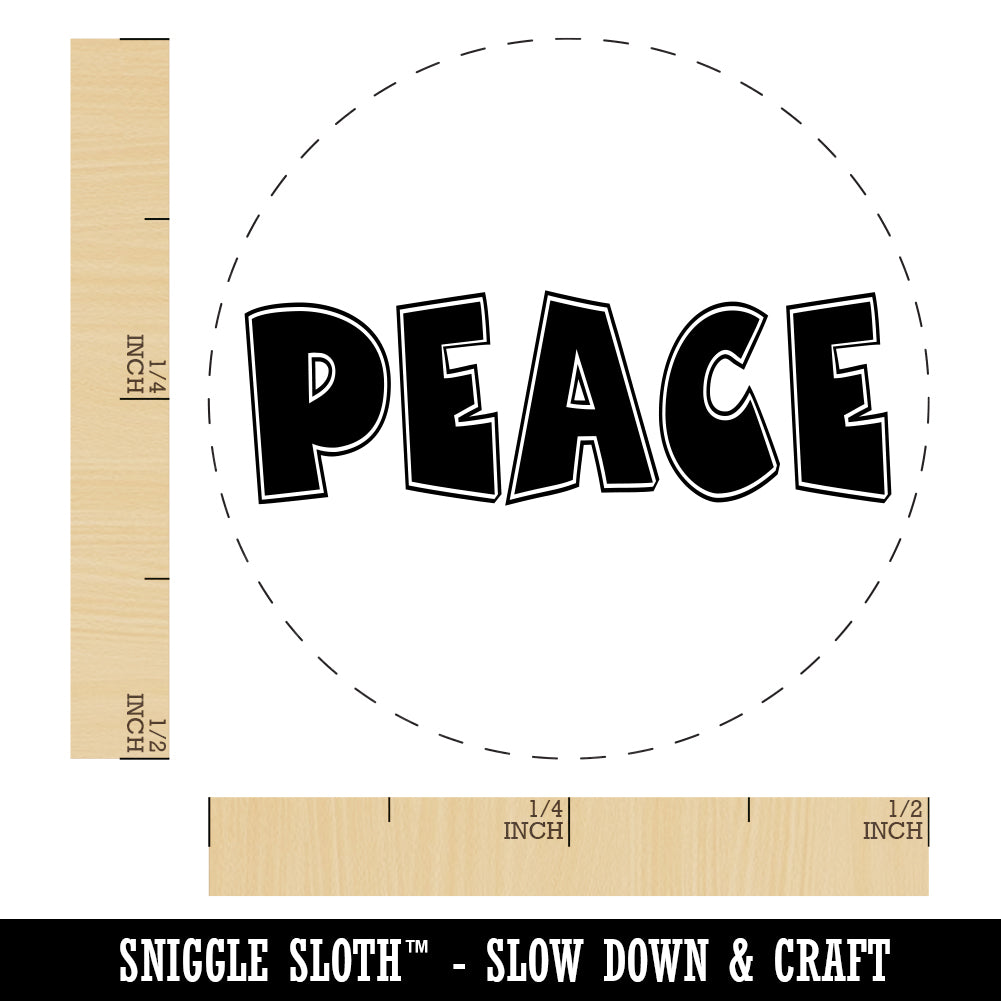 Peace Fun Text Rubber Stamp for Stamping Crafting Planners | Michaels