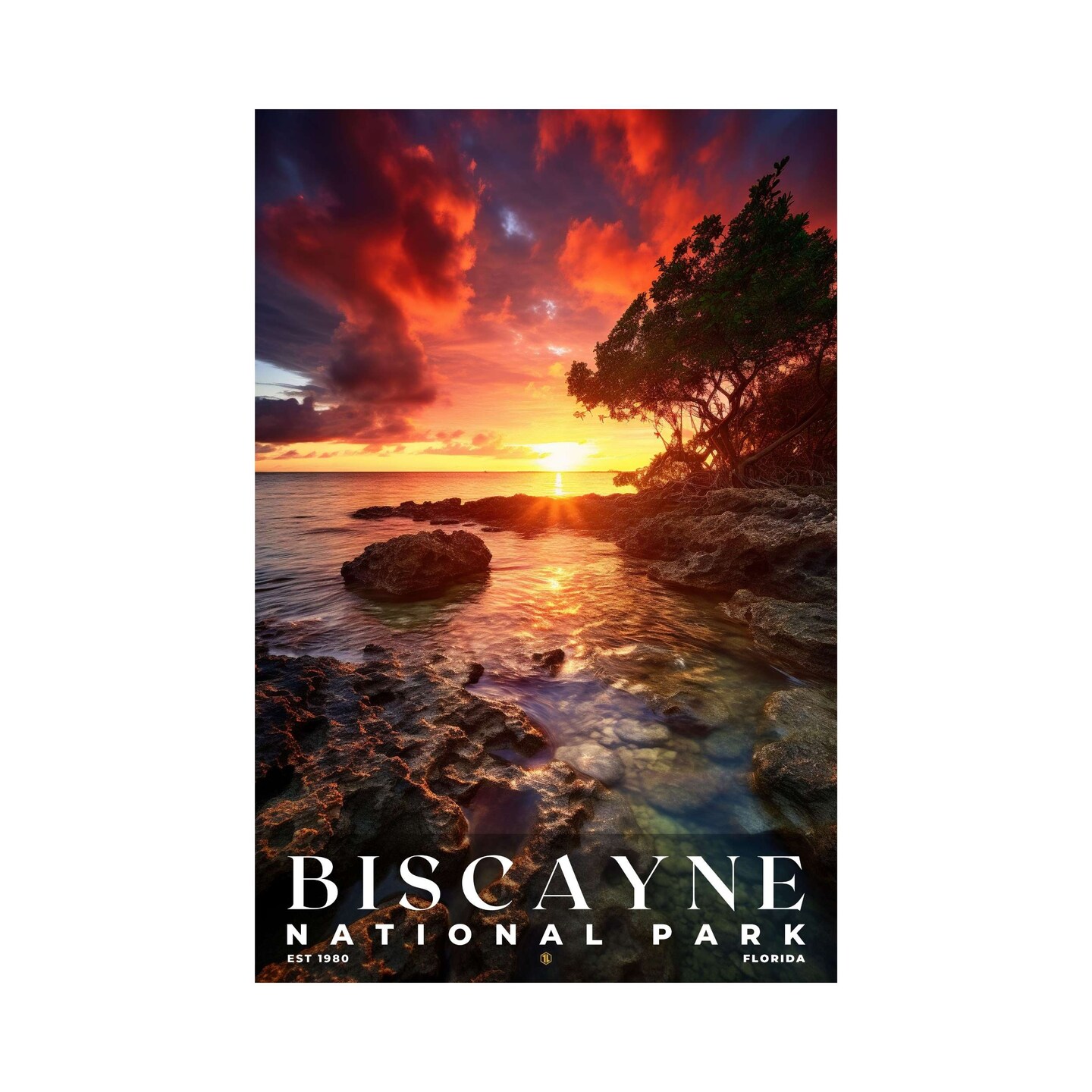 Biscayne National Park Poster, Travel Art, Office Poster, Home Decor ...