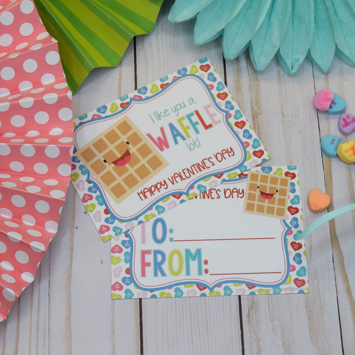 Waffle Classroom Valentine Exchange Cards | MakerPlace by Michaels