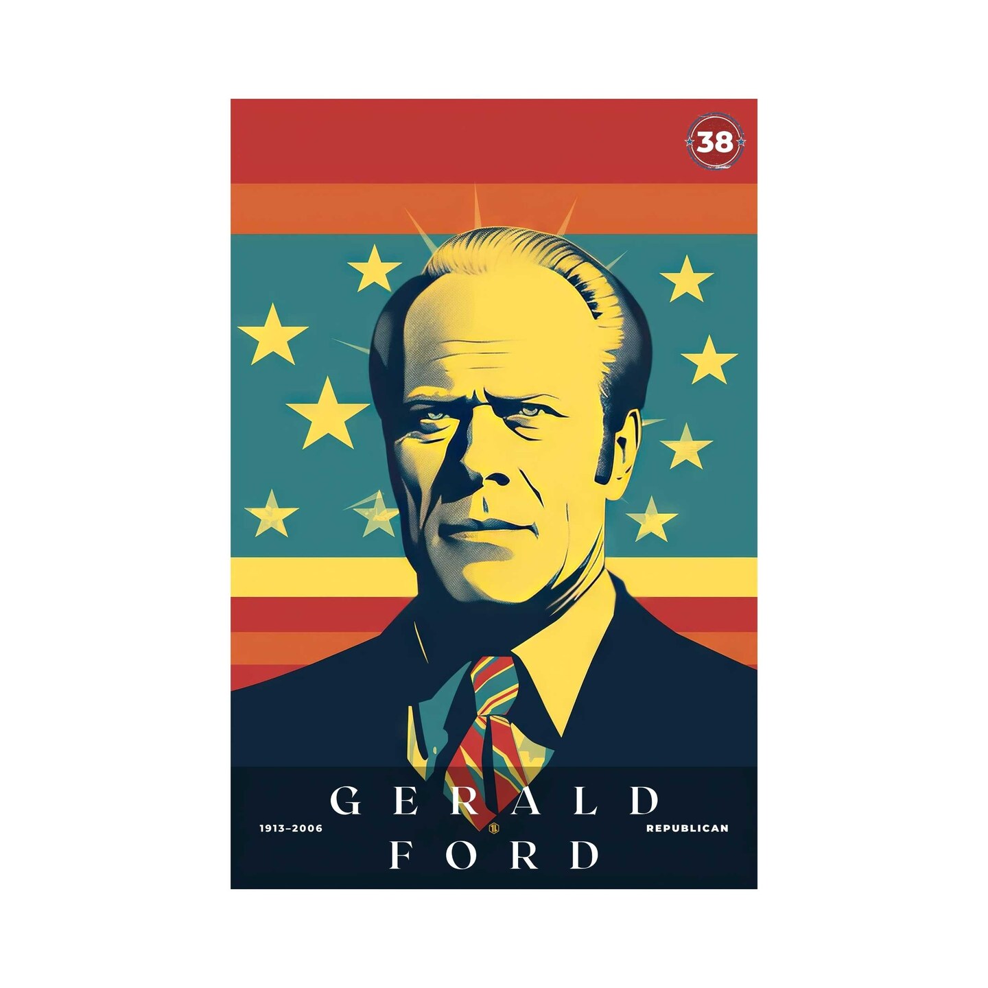 Gerald Ford Poster, US President Print, Office Poster, Home Decor | S1 ...