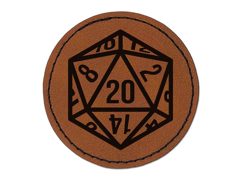 Critical Hit - D20 20 Sided Gaming Gamer Dice Role Round Iron-On ...
