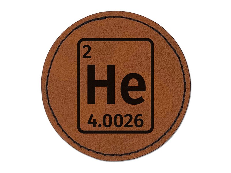 Helium Periodic Table of Elements Science Chemistry Round Iron-On ...