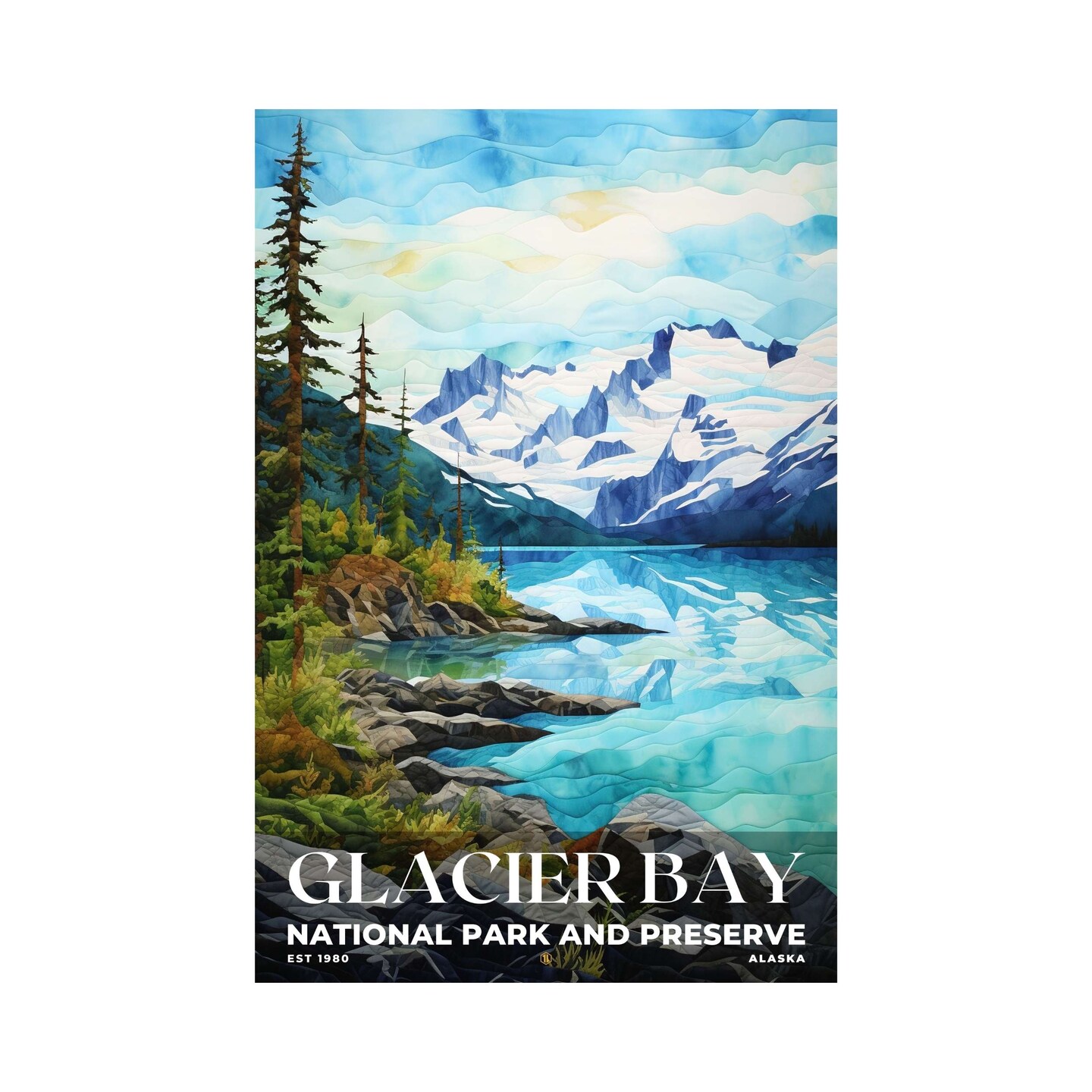 Glacier Bay National Park and Preserve Poster, Travel Art, Office ...